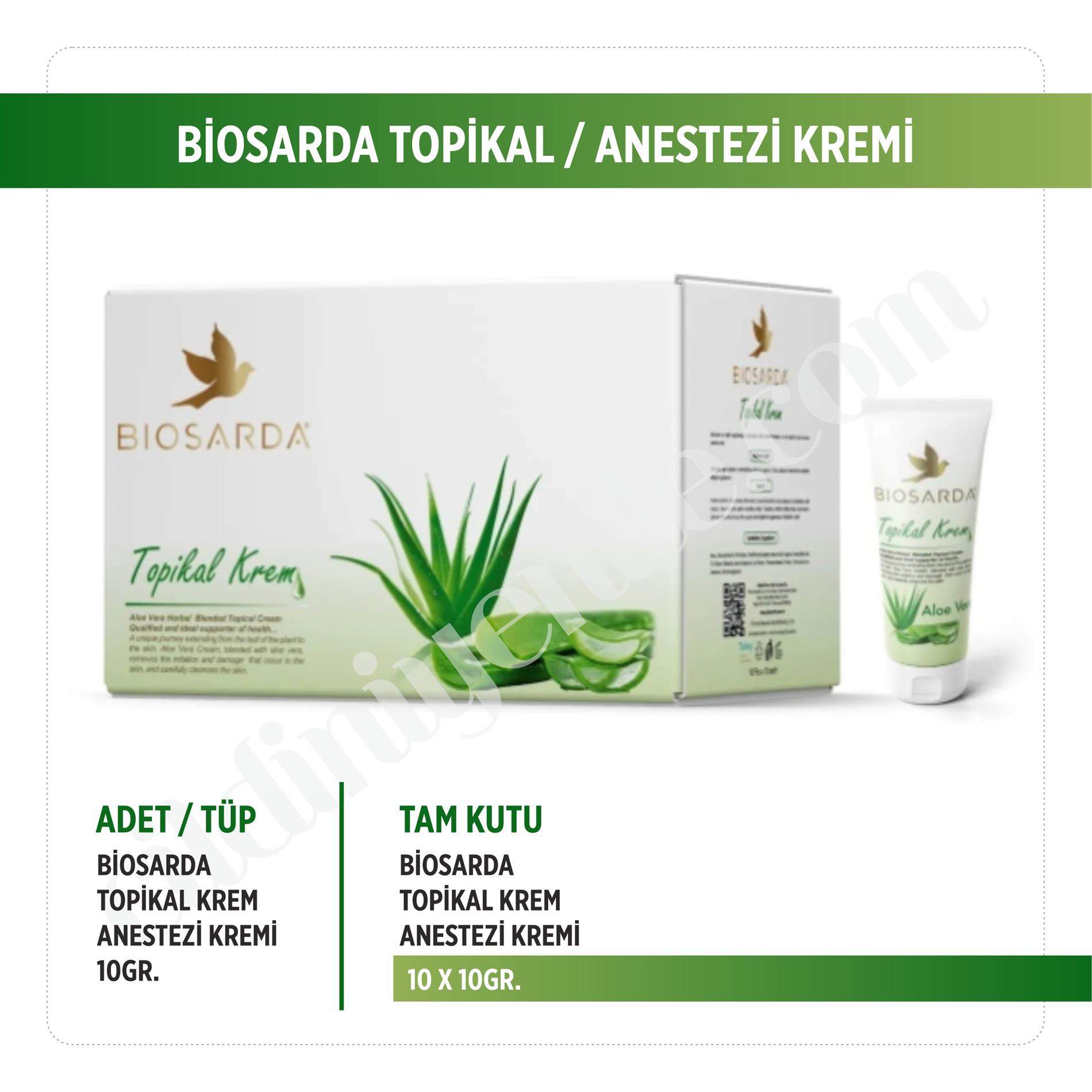 BIOSARDA ANESTEZİ-TOPİKAL KREM 10ML/1 ADET - Cildiniyenile.com